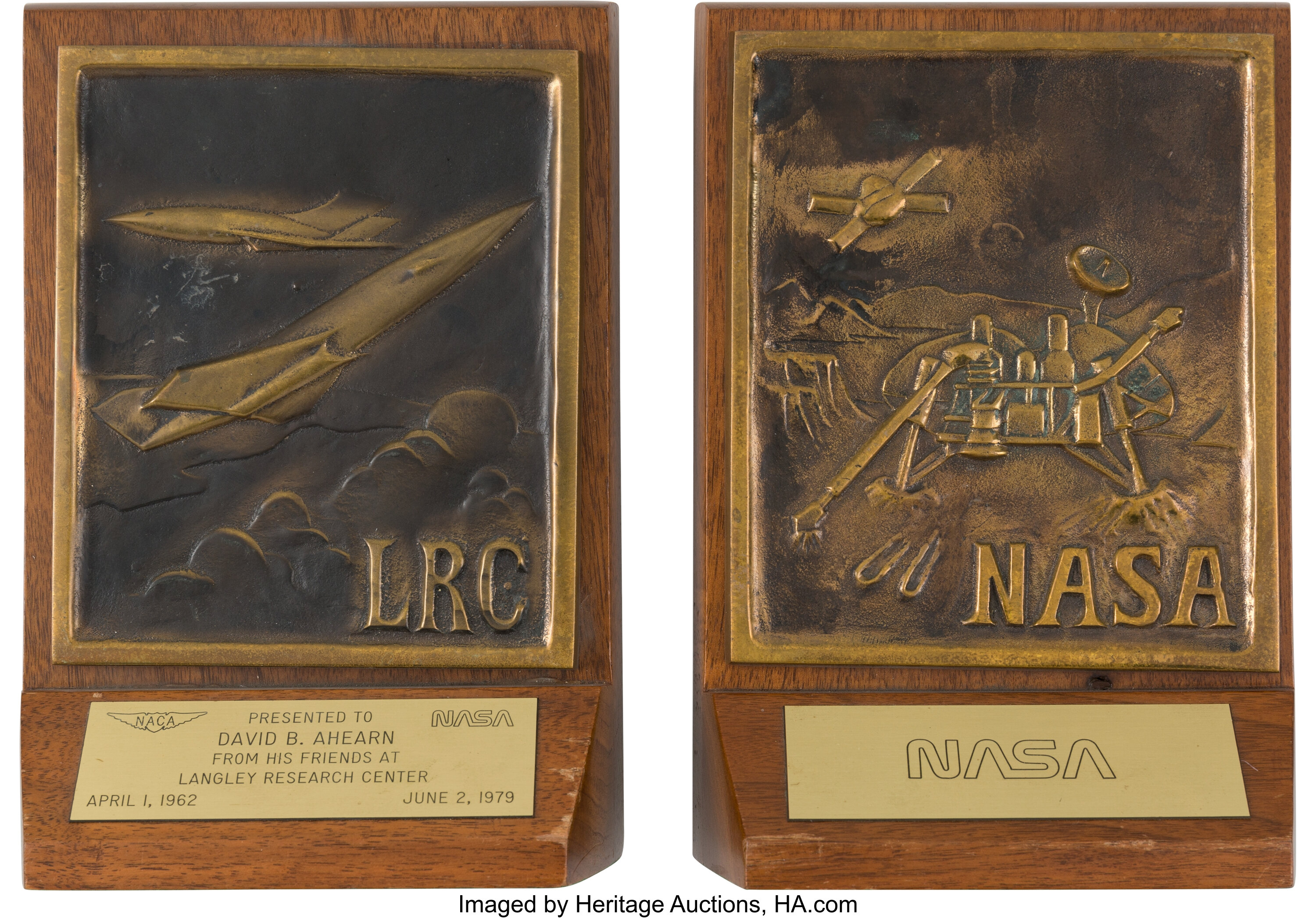 Vintage NACA/NASA Bookends Given to Employee of Langley Research | Lot ...