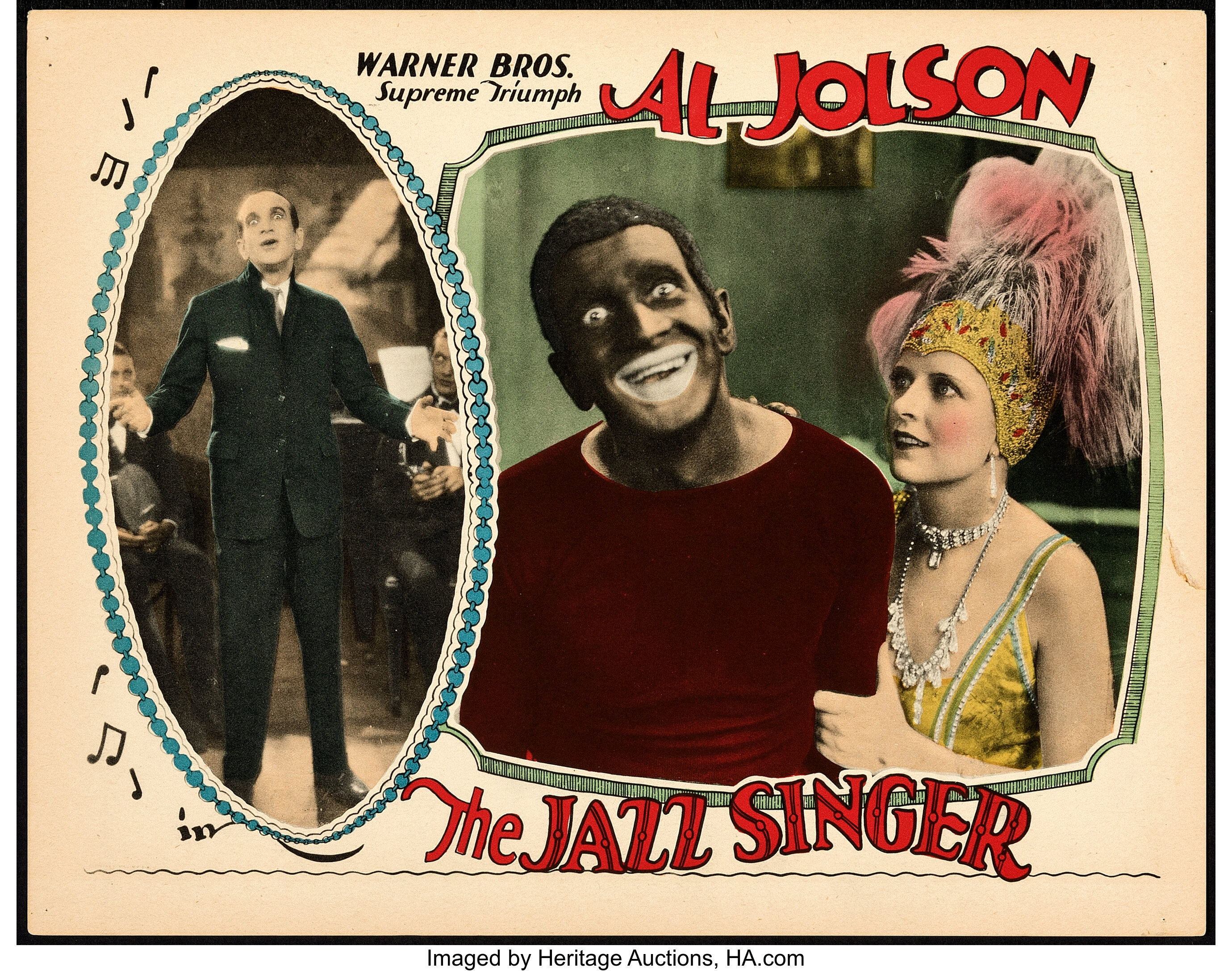 The Jazz Singer (Warner Bros., 1927). Very Fine. Lobby Card (11" X ...