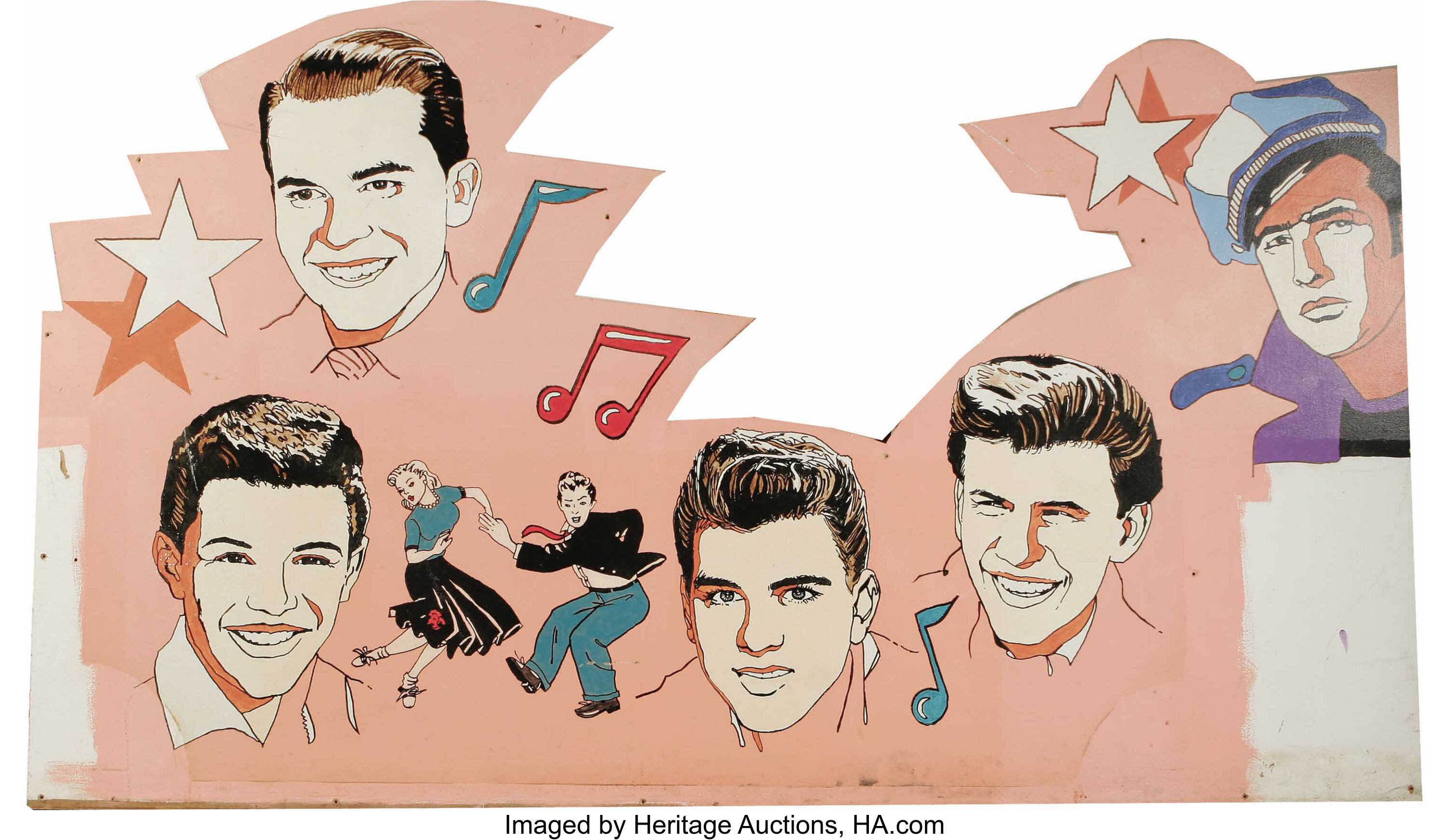 "American Bandstand" Set Backdrops. A set of eight colorful | Lot ...