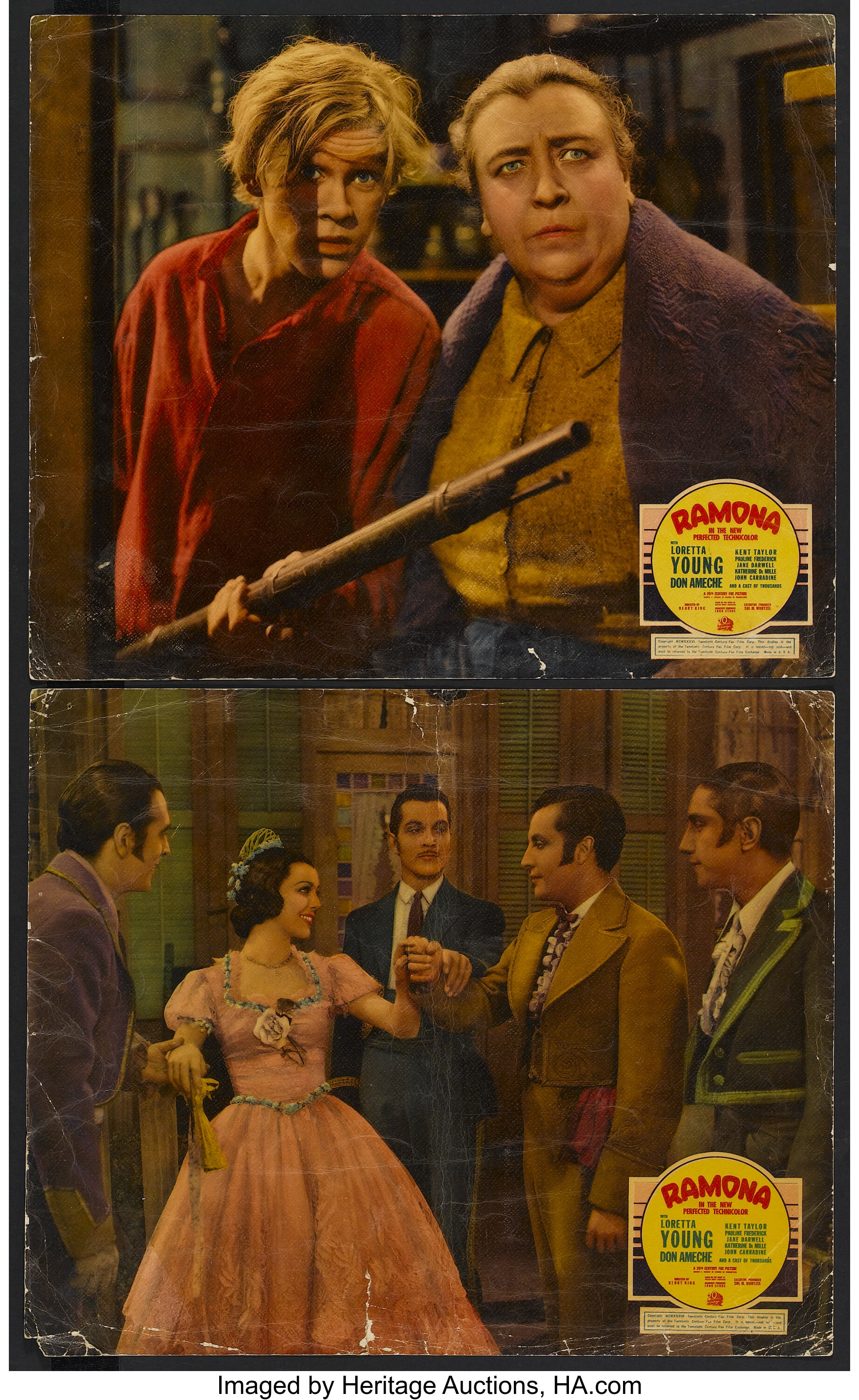 Ramona (20th Century Fox, 1936). Jumbo Lobby Cards (2) (14" X 17 ...