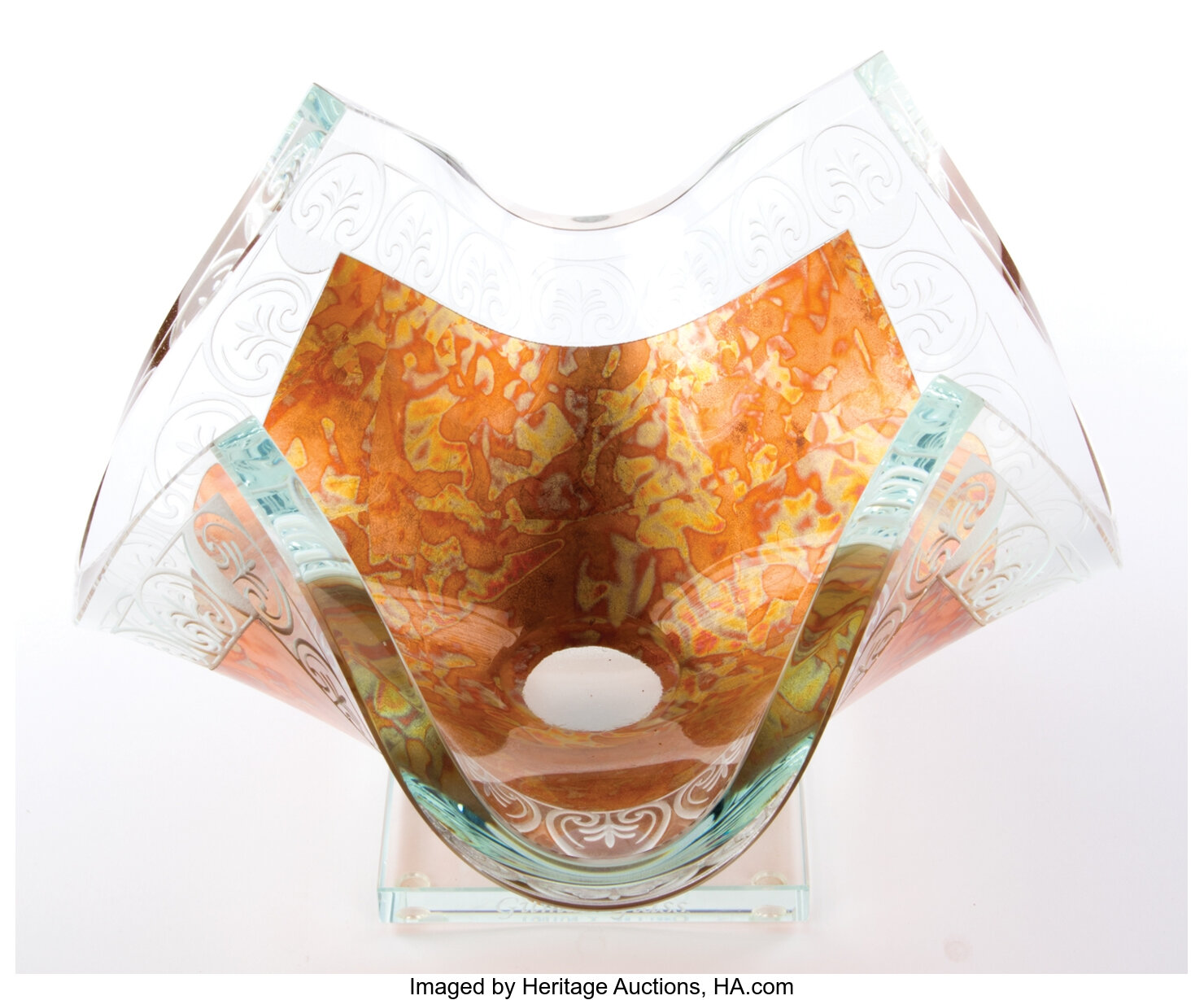Gilmar glass centerpiece.... Movie/TV Memorabilia | Lot #1774 ...