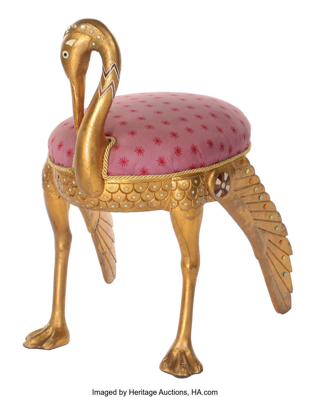 Elizabeth Taylor "Cleopatra" ibis form makeup stool from | Lot #1420 ...