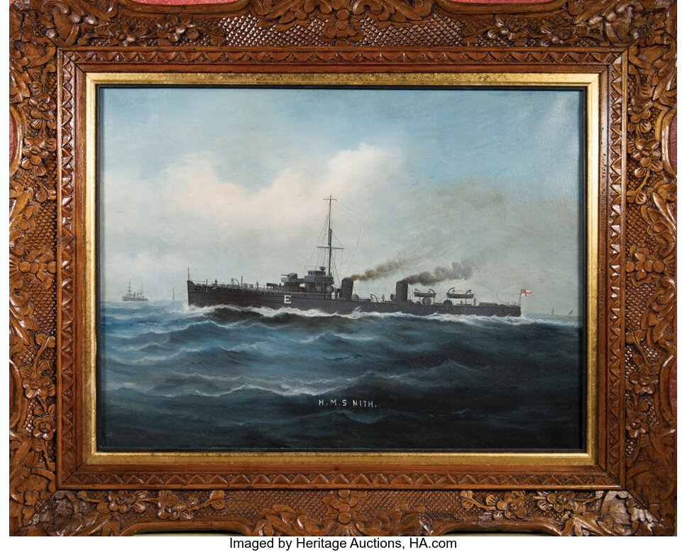 "H.M.S. Nith" nautical painting.... Movie/TV Memorabilia | Lot #1859 ...