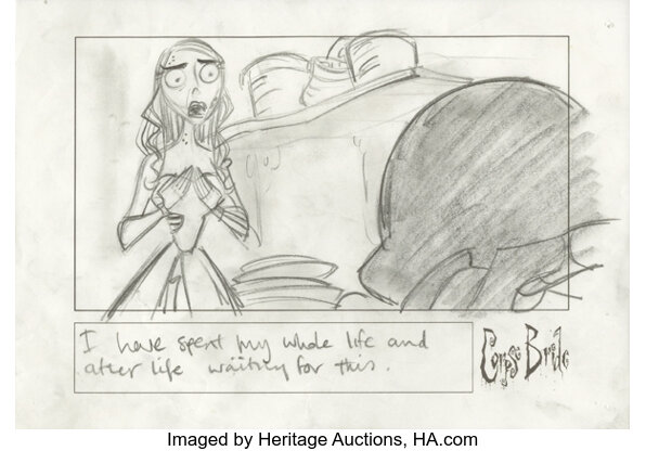 Original concept art from Corpse Bride. ... Movie/TV Memorabilia | Lot ...