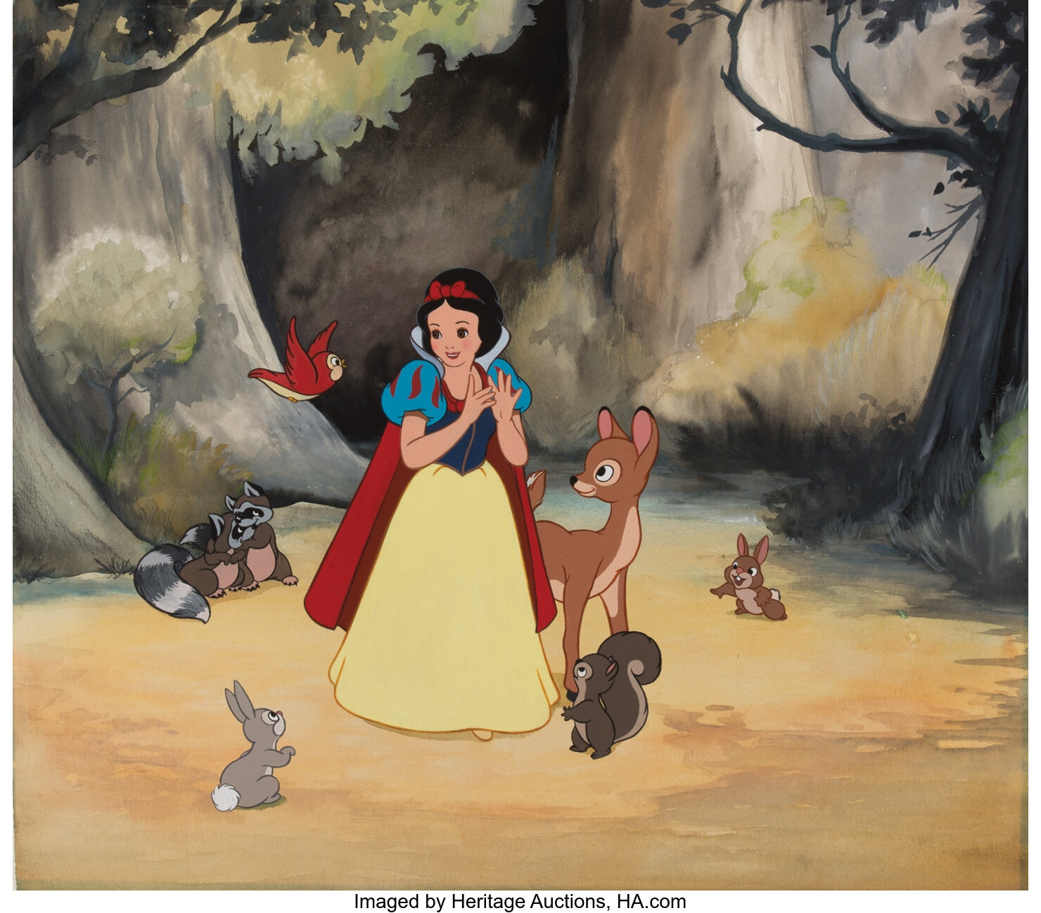 "Snow White" original painting for a Disney limited edition print by ...