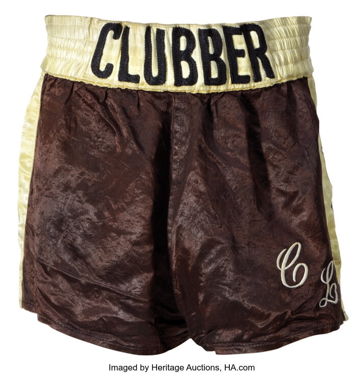 Mr. T "Clubber Lang" signature boxing shorts from Rocky III. ... | Lot ...