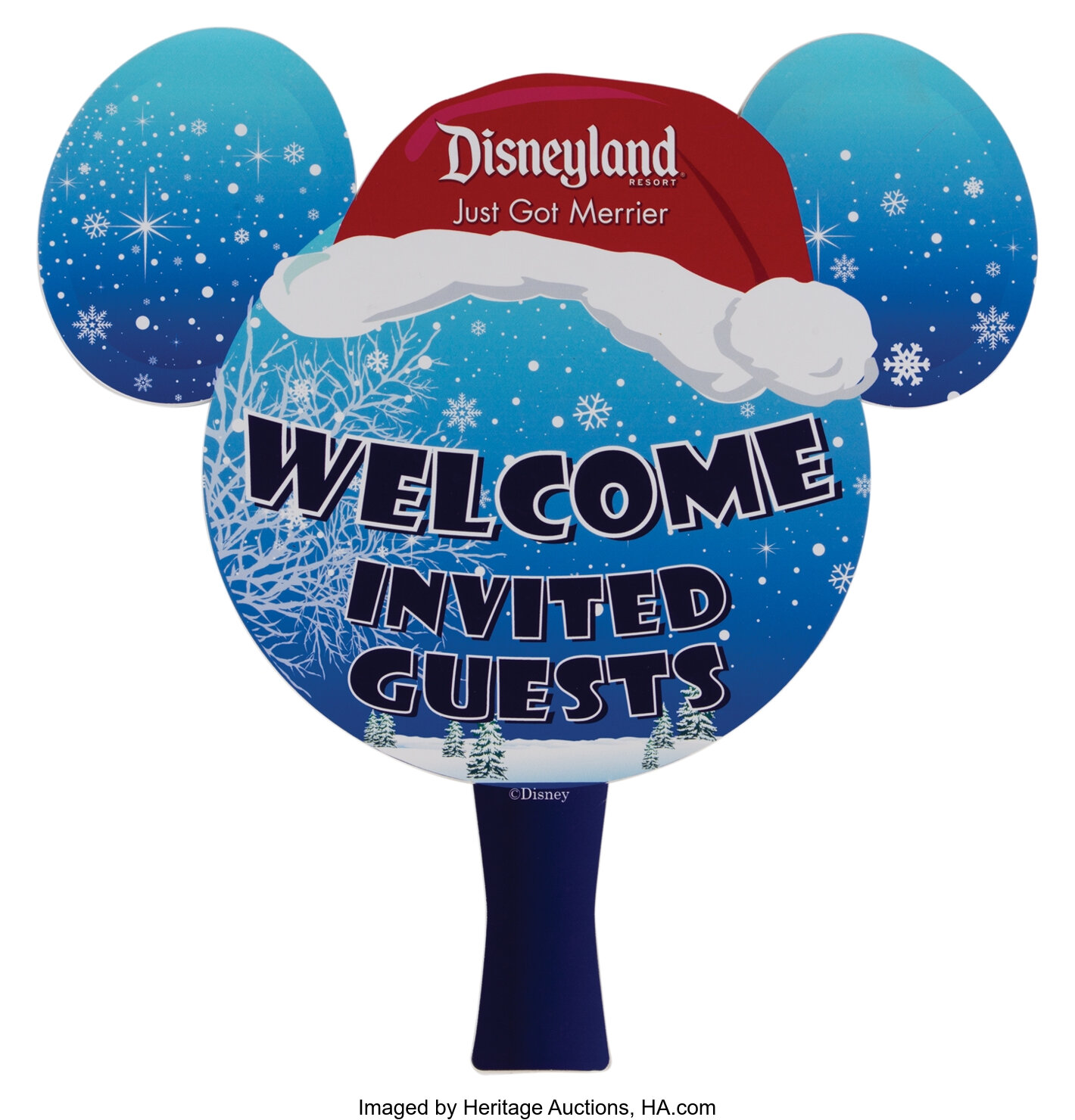Disneyland (4) handheld signs for invited guests.... Animation Art ...