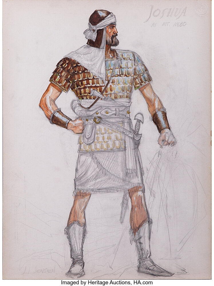 John Jensen costume sketch for "Joshua" from The Ten Commandments ...