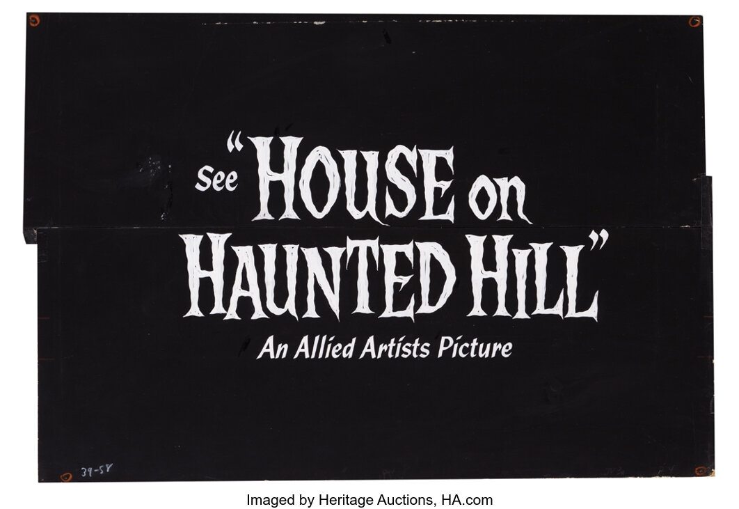 Vintage House on Haunted Hill Pacific Title concept art. ... | Lot ...