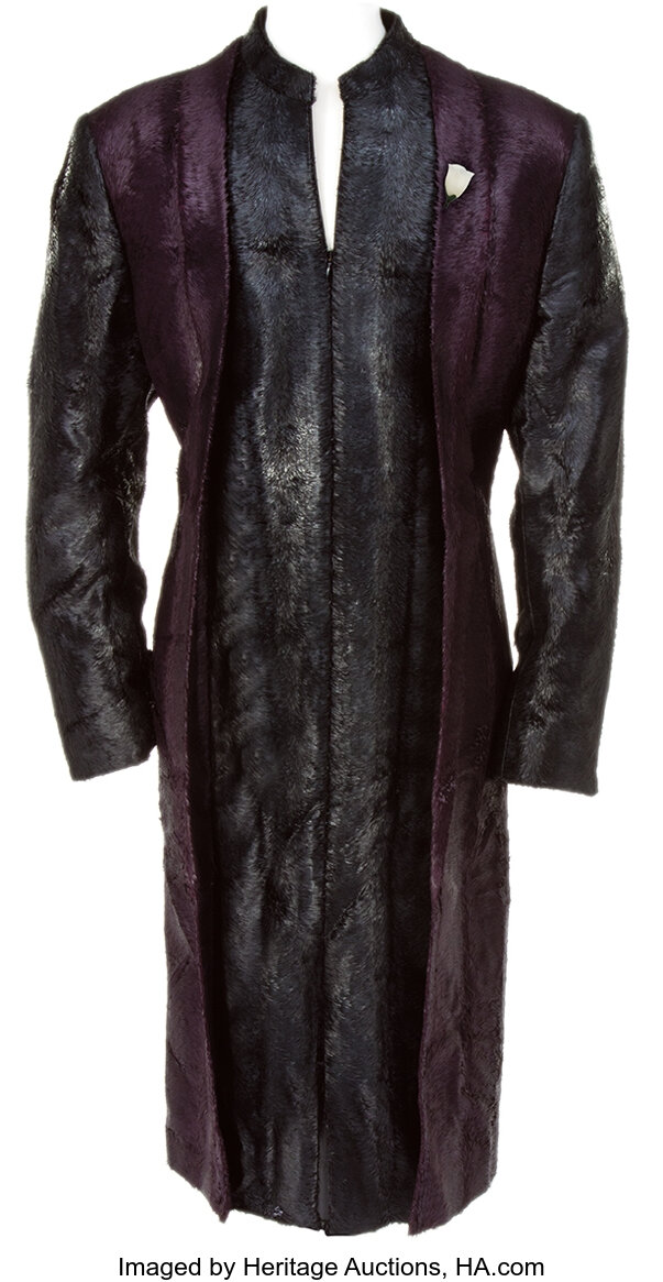 "President Snow" purple and black jacket from The Hunger Games: | Lot ...