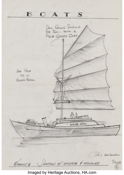 Apocalypse Now (4) signed concept art and blueprints by Alex | Lot ...