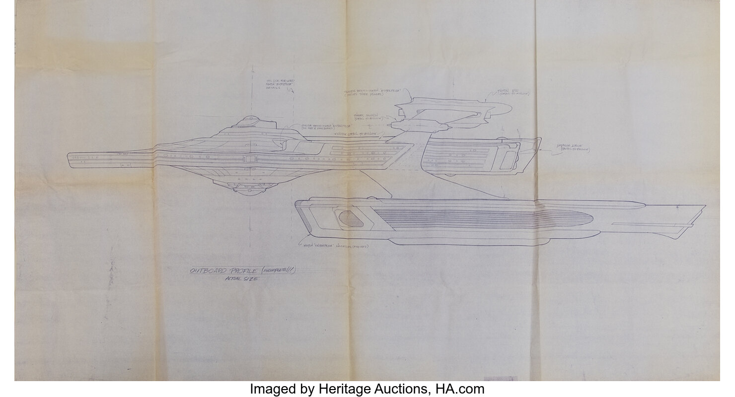 Star Trek collection of (5) schematics and large blueprints for | Lot ...