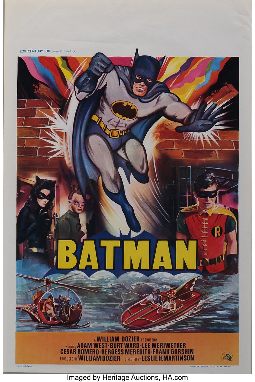 Batman Belgian window card poster.... Movie/TV Memorabilia | Lot #2135 ...