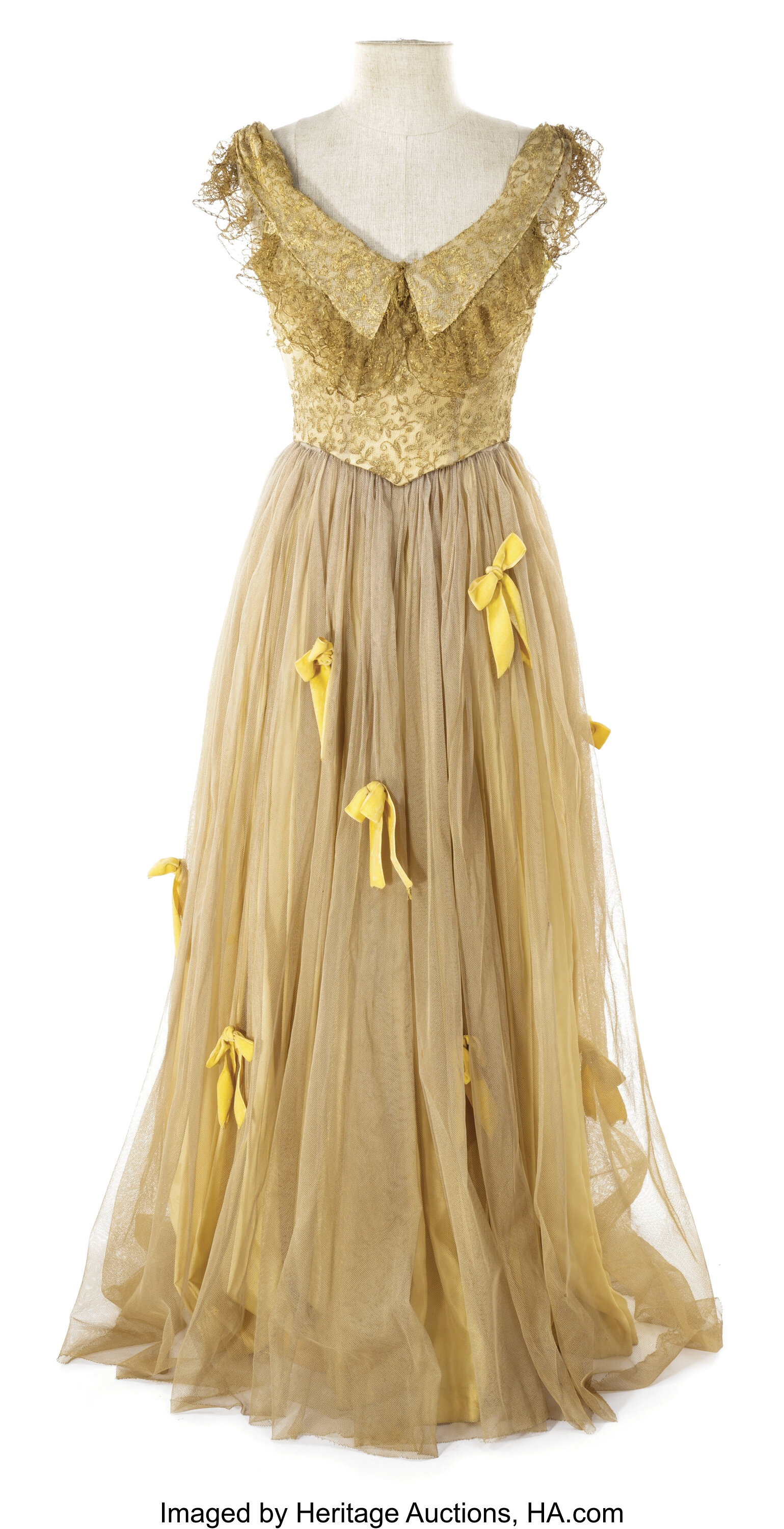 Susan Hayward ivory period dress from an unidentified Paramount | Lot ...