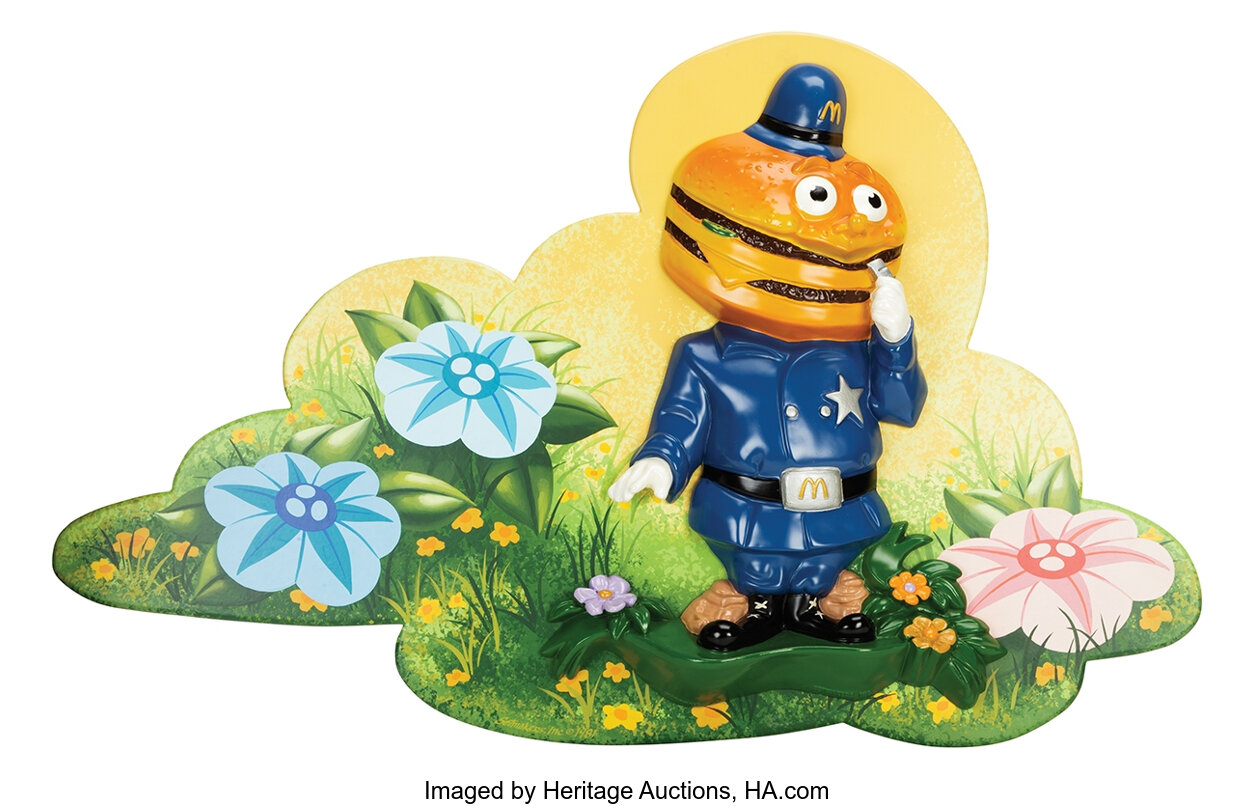 Original "Officer Big Mac" with background 3-D plaque for McDonald's ...