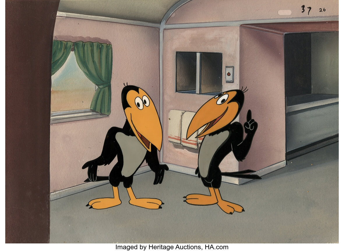 Original production cels and background from Heckle and Jeckle ...