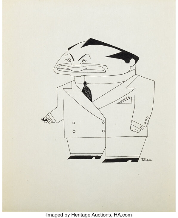 Original T. Hee concept drawing of "Edward G. Robinson" from Mother ...