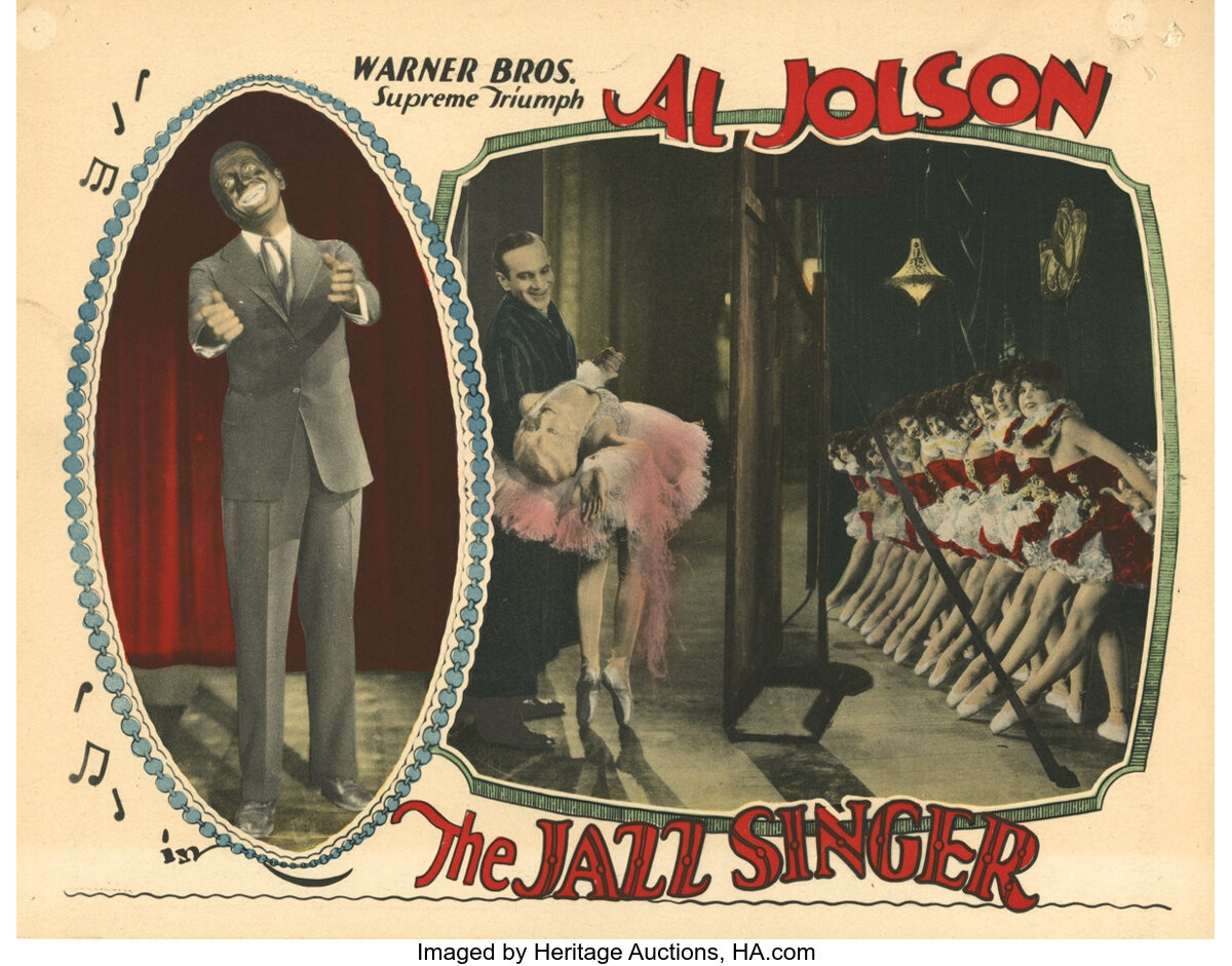 Al Jolson on stage lobby card for The Jazz Singer. . ... Movie | Lot ...