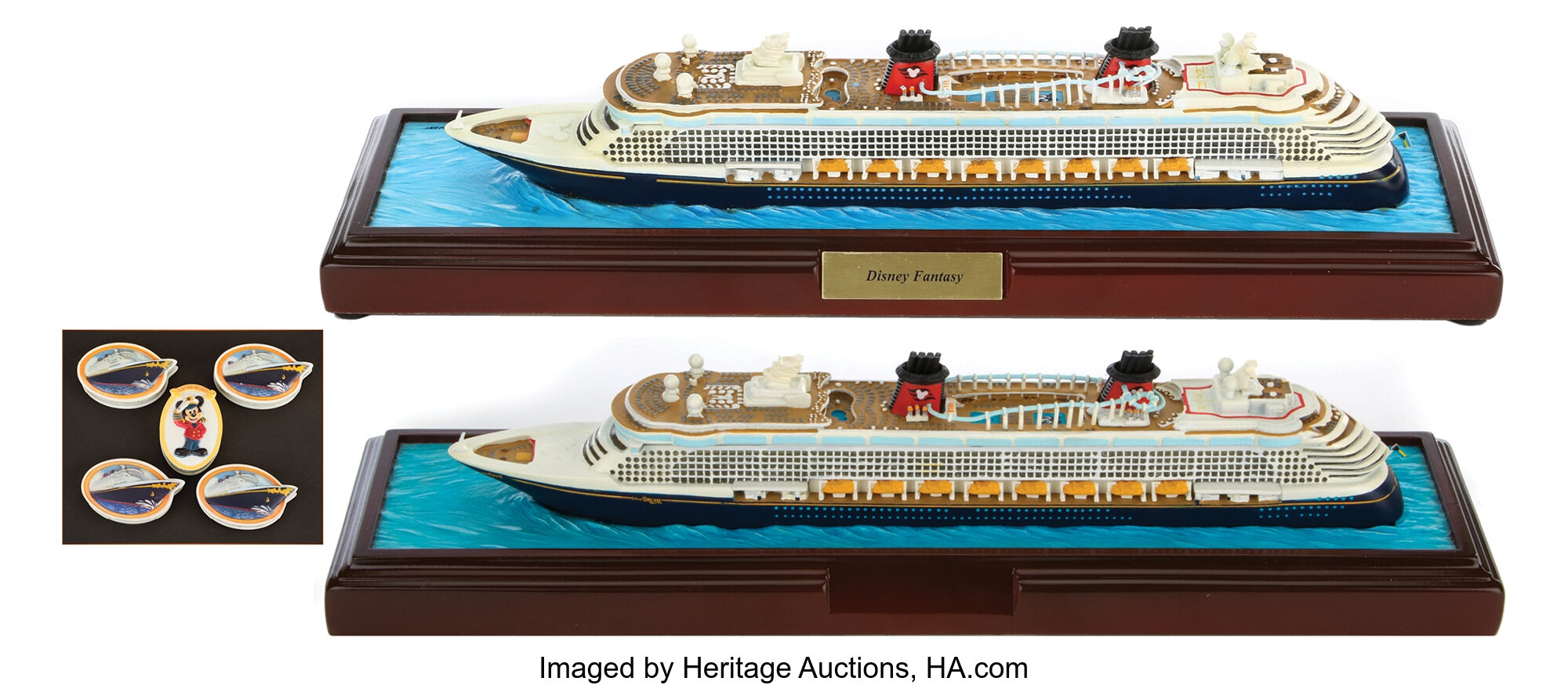 Disney cruise line collection including (2) cruise ship models ...