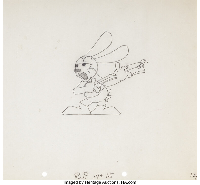 Original Ub Iwerks production drawing featuring Walt Disney's | Lot ...