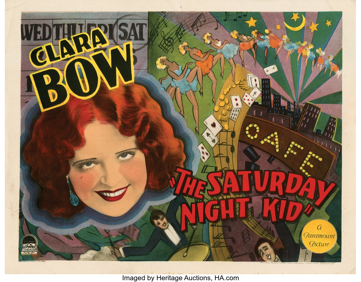 Clara Bow (5) lobby cards for The Saturday Night Kid, including | Lot ...