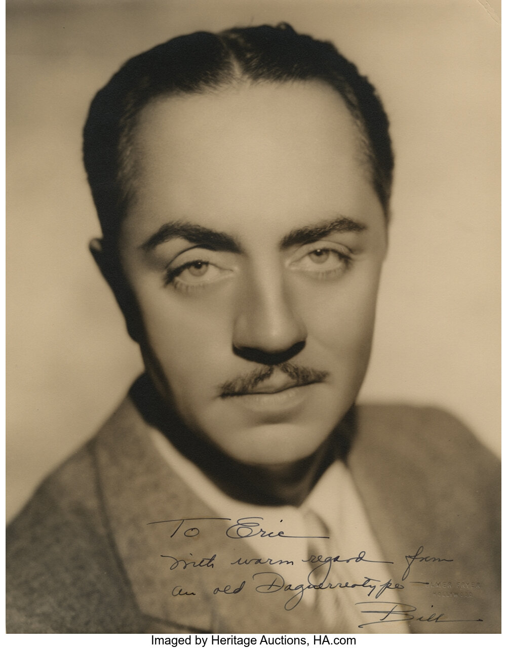 William Powell (2) signed oversize photographs by Fryer and | Lot #1085 ...