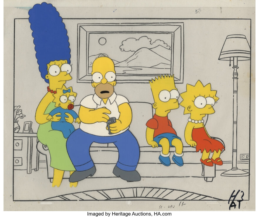 Original Production cels featuring "The Simpsons" from The Simpsons ...
