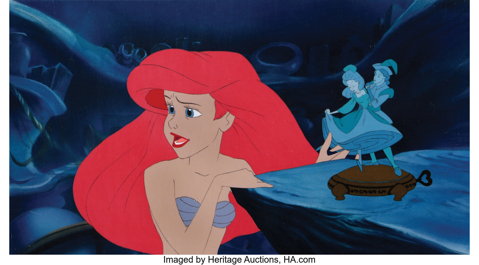 "Ariel" pan production cel from Little Mermaid.... Animation Art | Lot ...