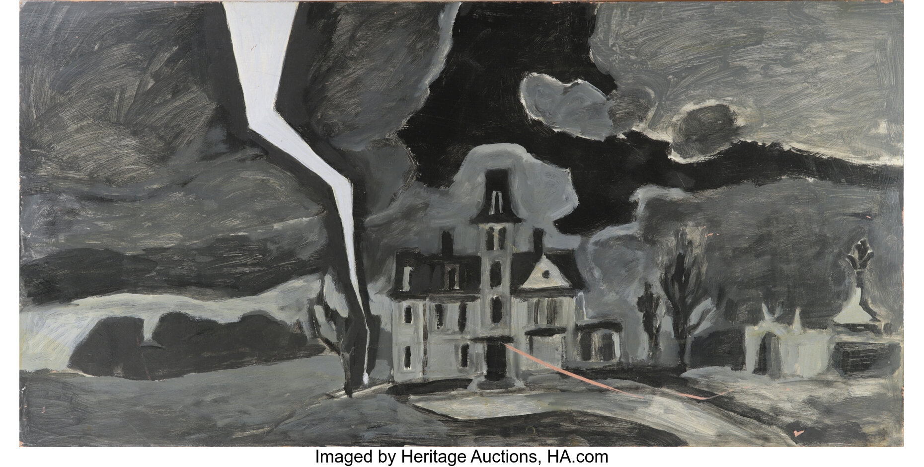The Addams House painting The Addams Family.... Movie/TV Memorabilia ...