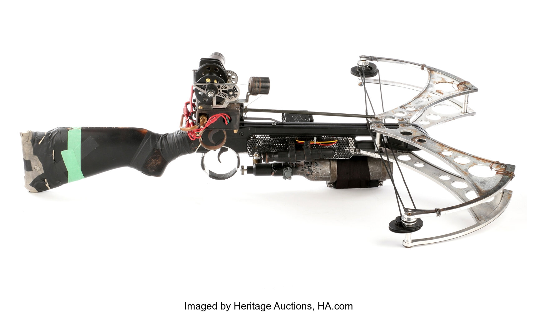 Steampunk taser SFX compound crossbow prop from Dirk Gently's | Lot ...