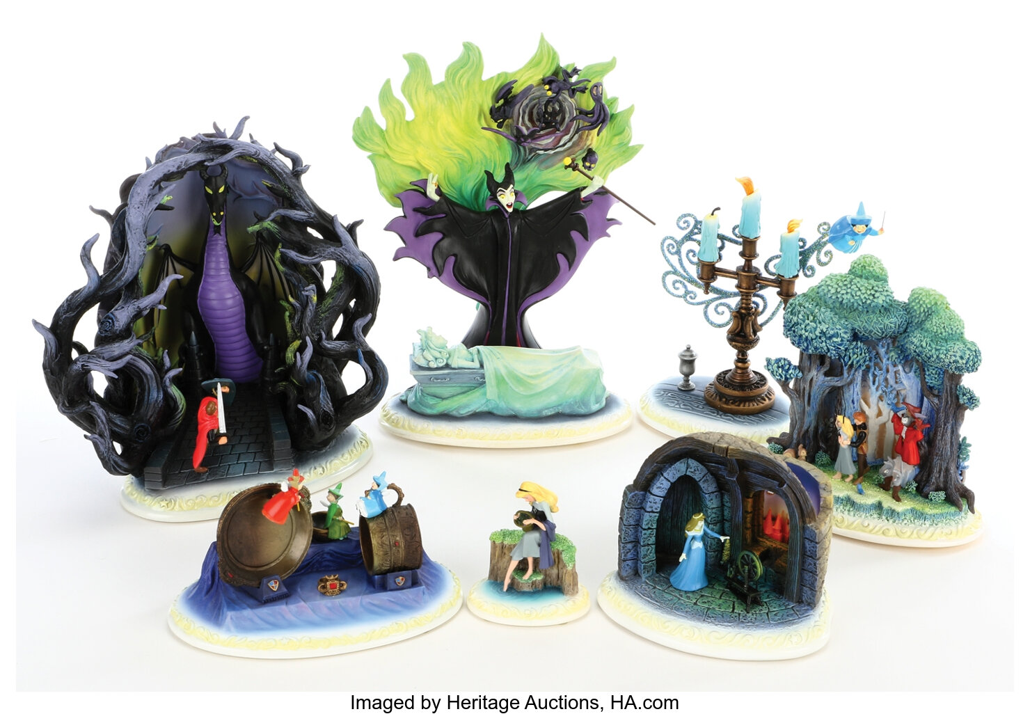 Story-Time Sleeping Beauty complete set of (7) figurines.... | Lot ...