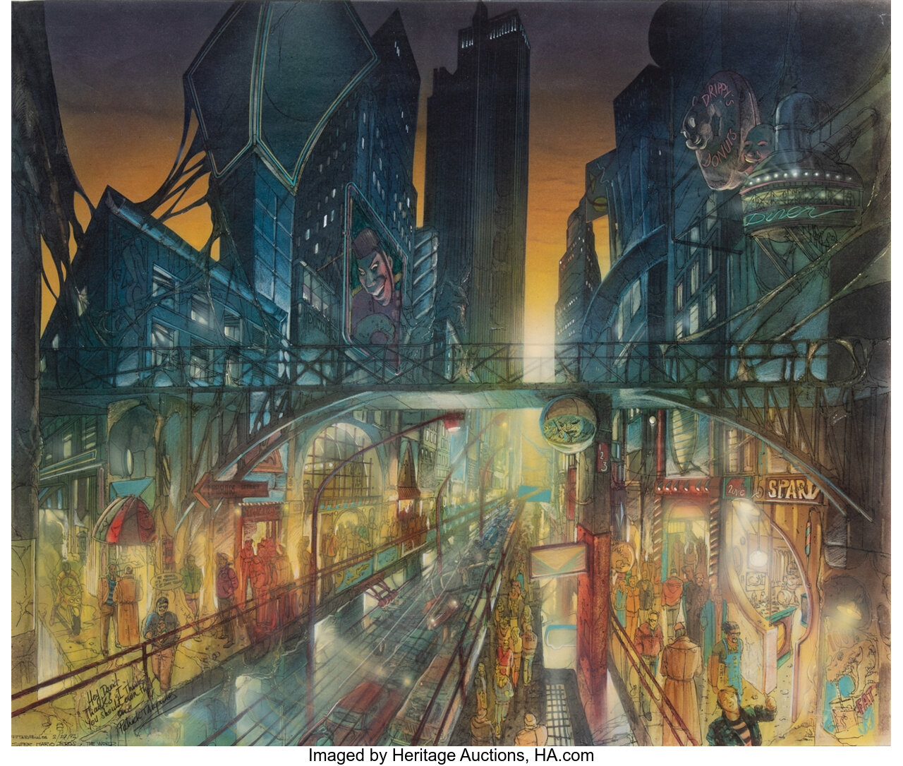 Patrick Tatopoulos original "Dinohattan" center city concept artwork ...