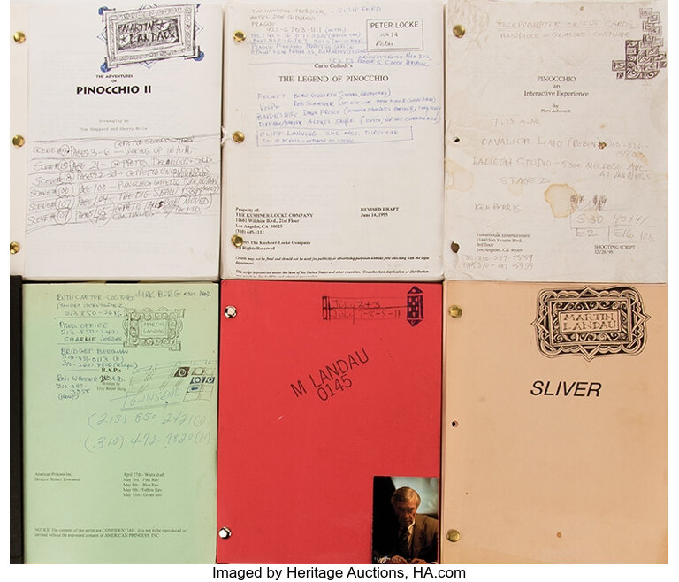 Martin Landau (6) 1990s feature film and video game shooting scripts ...