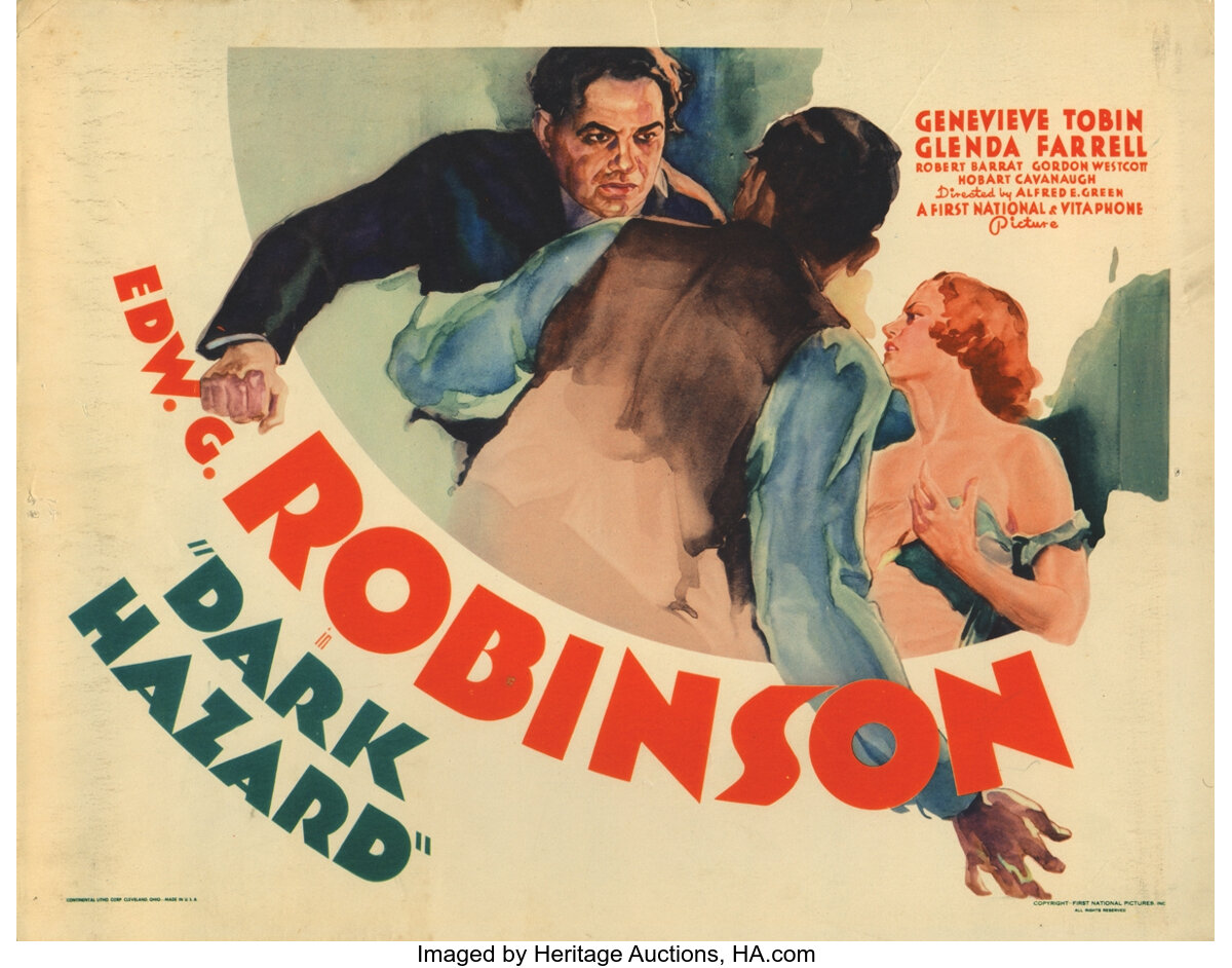 Dark Hazard (7) lobby cards, including title-lobby card. . ... Movie ...