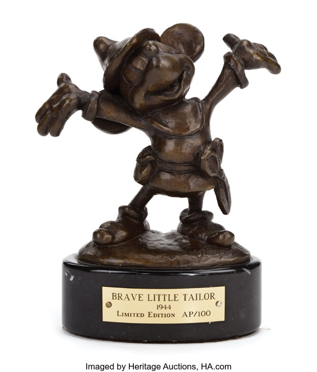 "Mickey Mouse" bronze sculpture from The Brave Little Tailor. ... | Lot ...