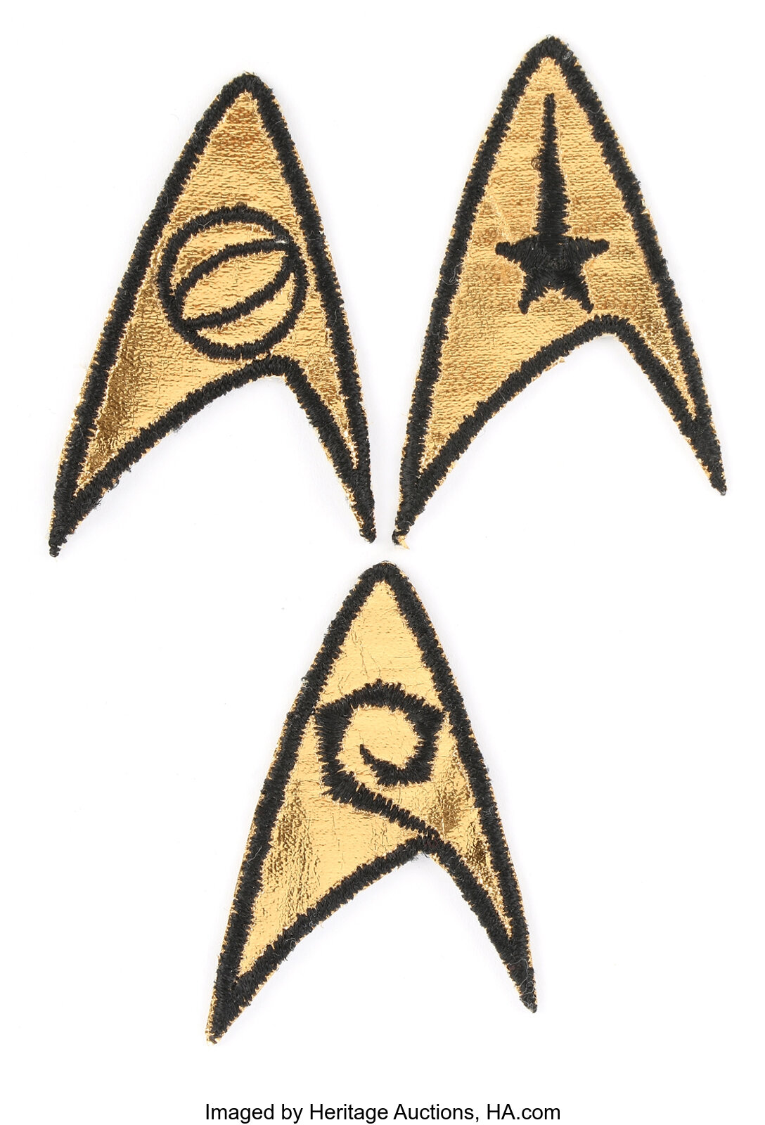 Star Trek: The Original Series (3) Starfleet insignia patches.... | Lot ...
