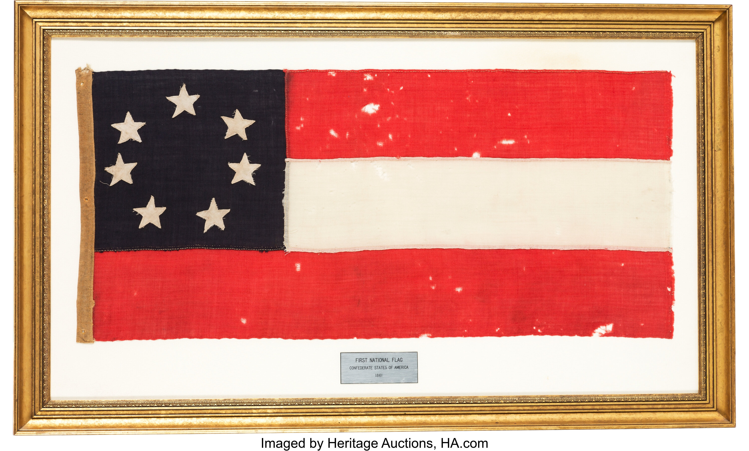 Confederate 1st National Pattern Flag Military And Patriotic Lot