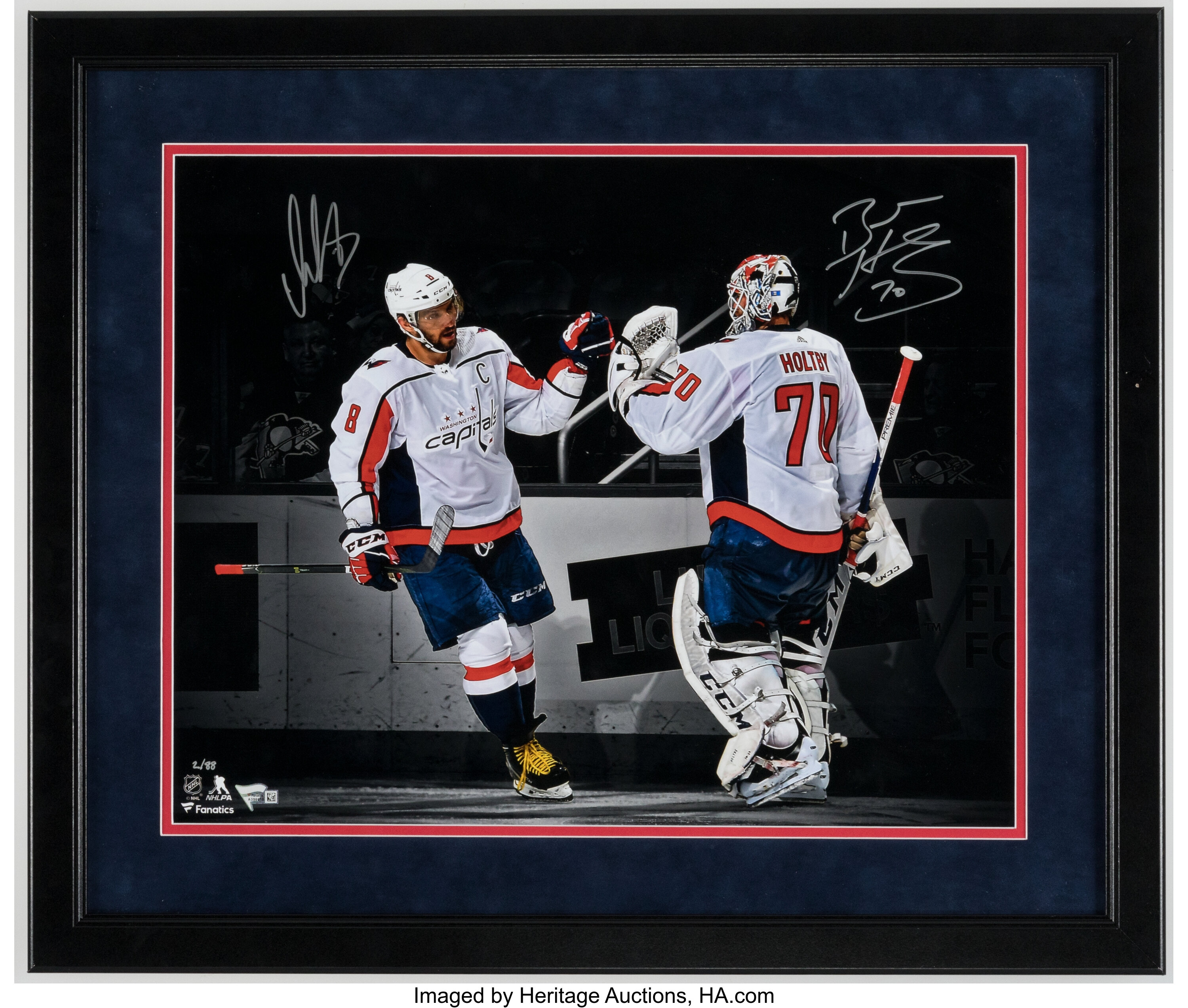 Alexander Ovechkin and Braden Holtby Dual-Signed Oversized & Framed ...