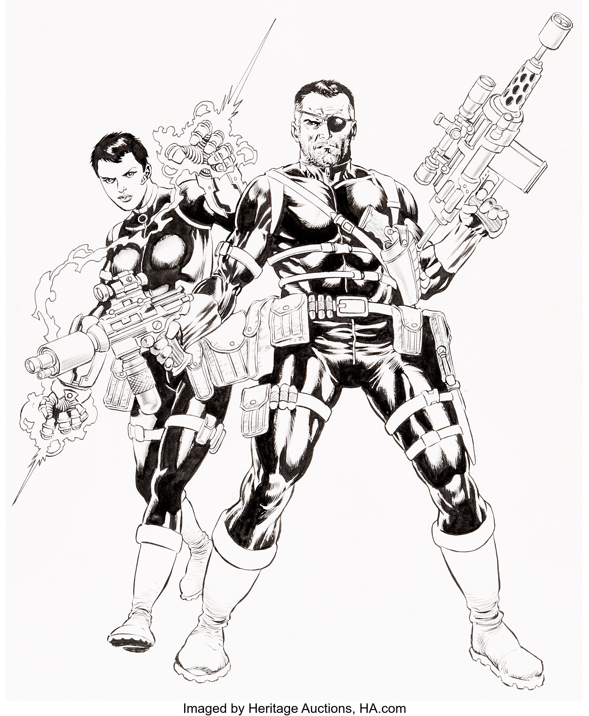 Mike Perkins Secret Warriors #16 Cover Original Art (Marvel, | Lot ...