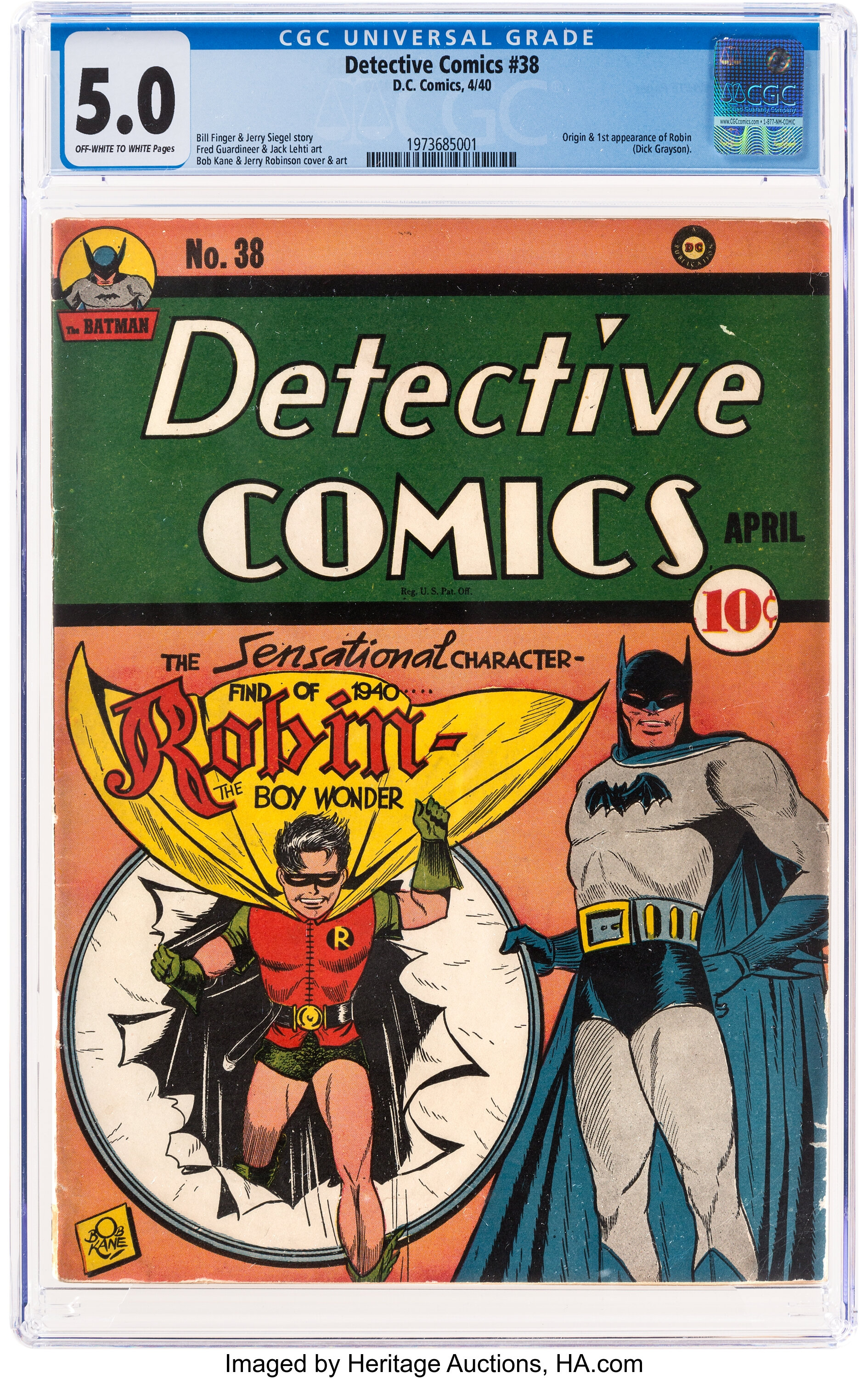 Detective Comics #38 (DC, 1940) CGC VG/FN 5.0 Off-white to white | Lot ...
