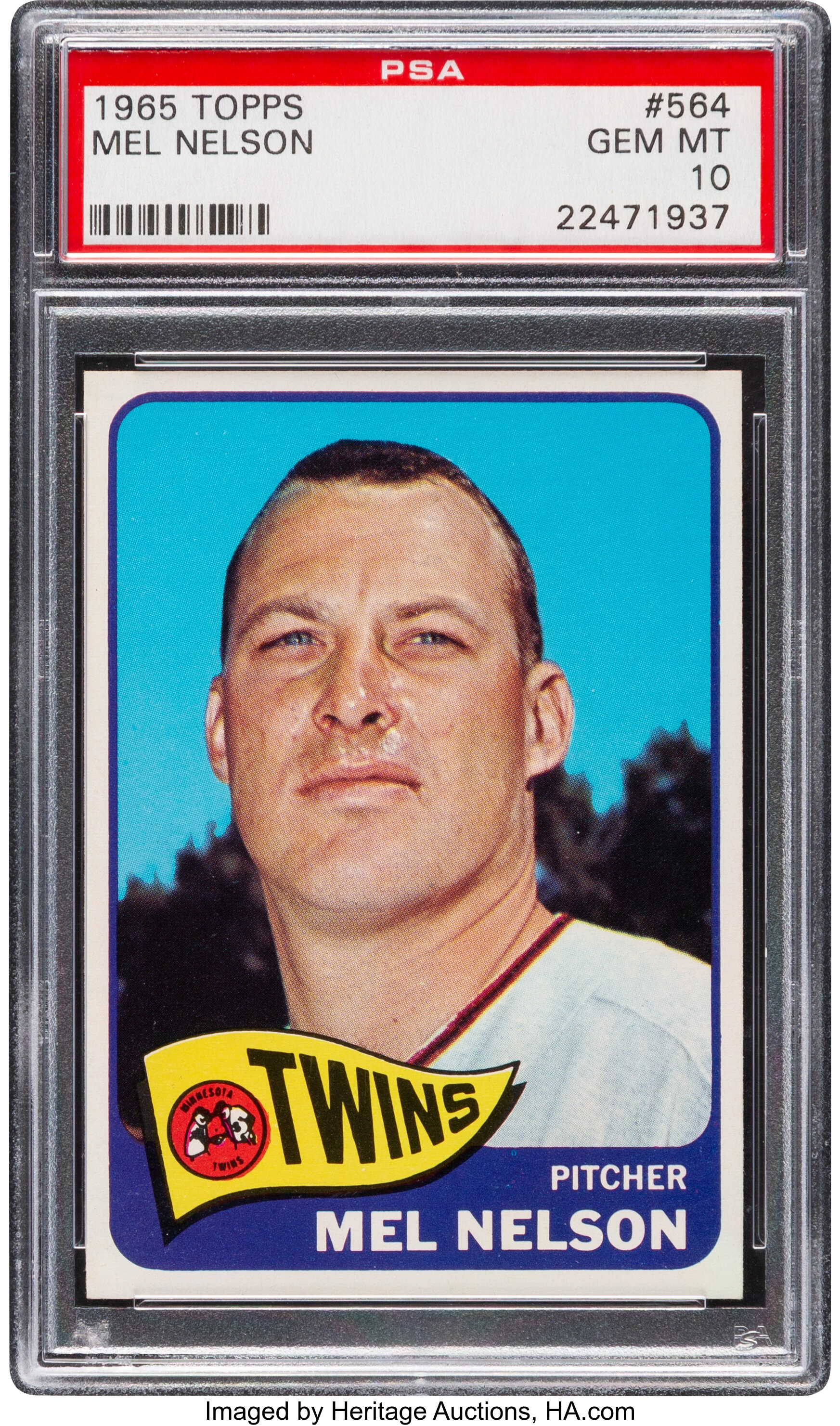 1965 Topps Mel Nelson #564 PSA Gem Mint 10 - Pop Two!... Baseball | Lot ...