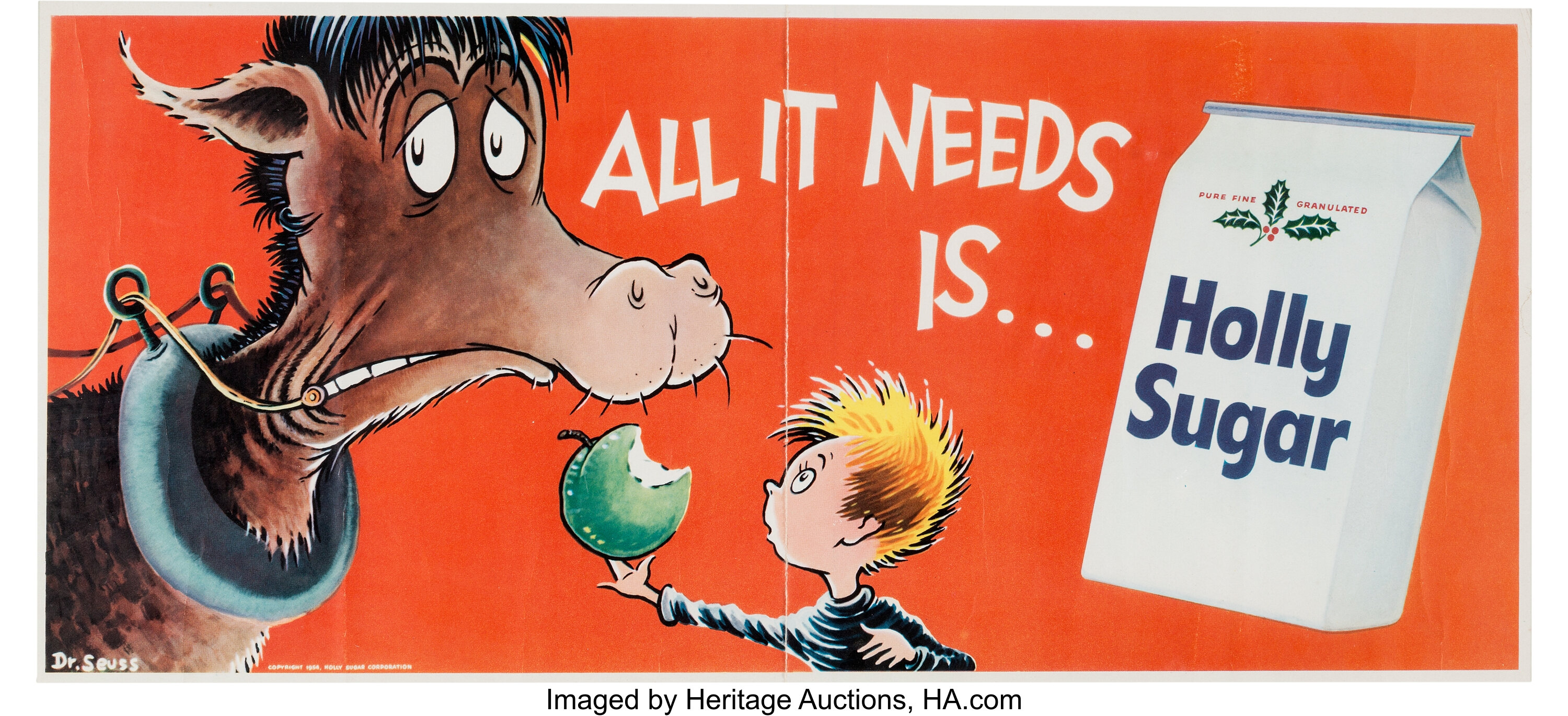 Dr. Seuss "Holly Sugar" Large Print Ad with Art Director's Club | Lot ...