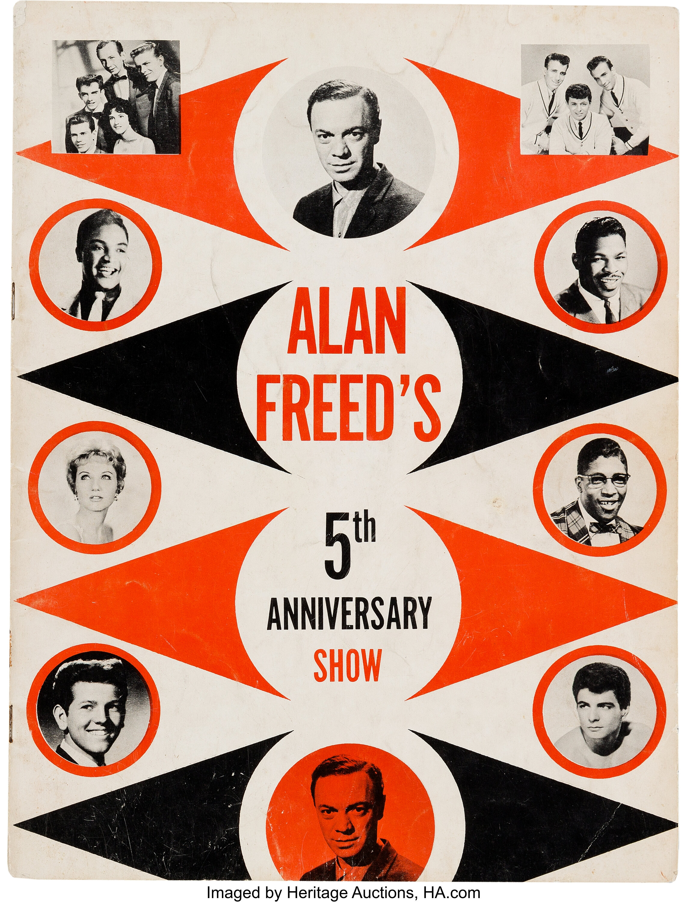 Bo Diddley, Jackie Wilson, Alan Freed 1958 Fifth Anniversary Tour | Lot ...