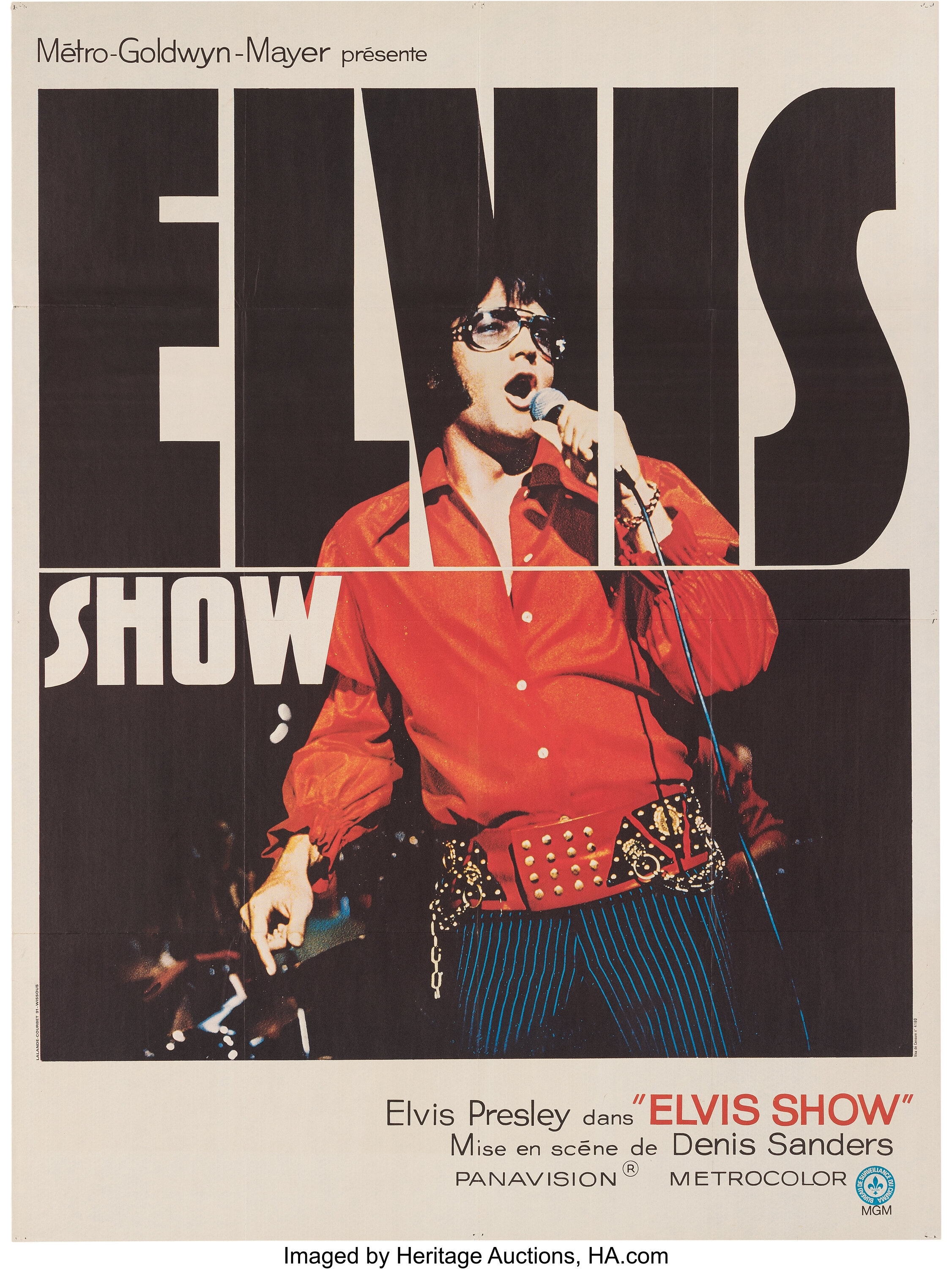 Elvis: That's the Way It Is/Elvis Show French Movie Poster (MGM, | Lot ...