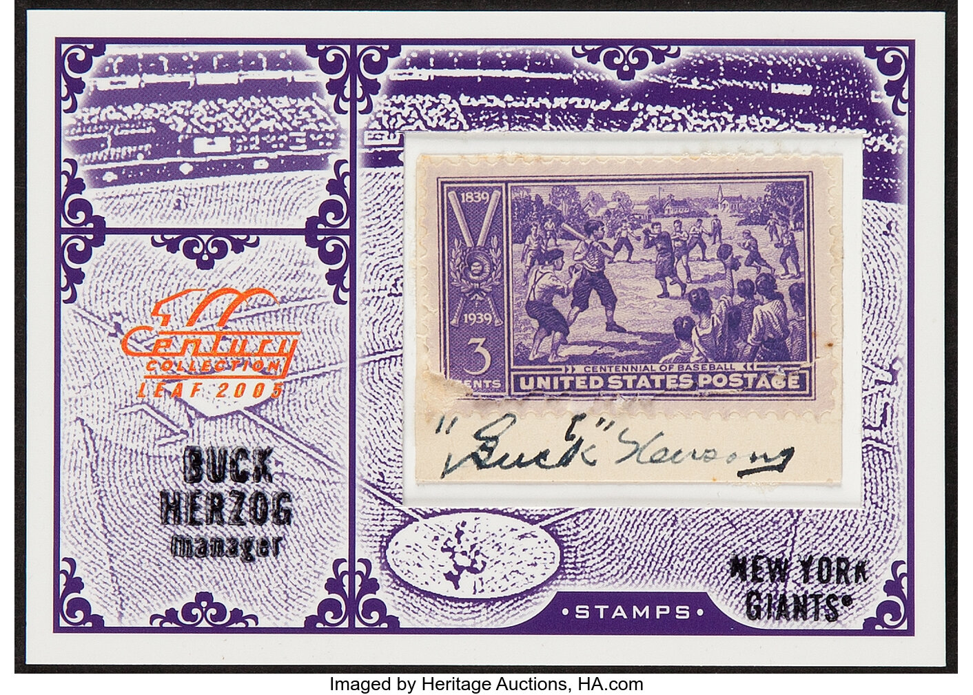 2005 Leaf Century Stamps Masterpiece Signature Centennial Buck | Lot ...