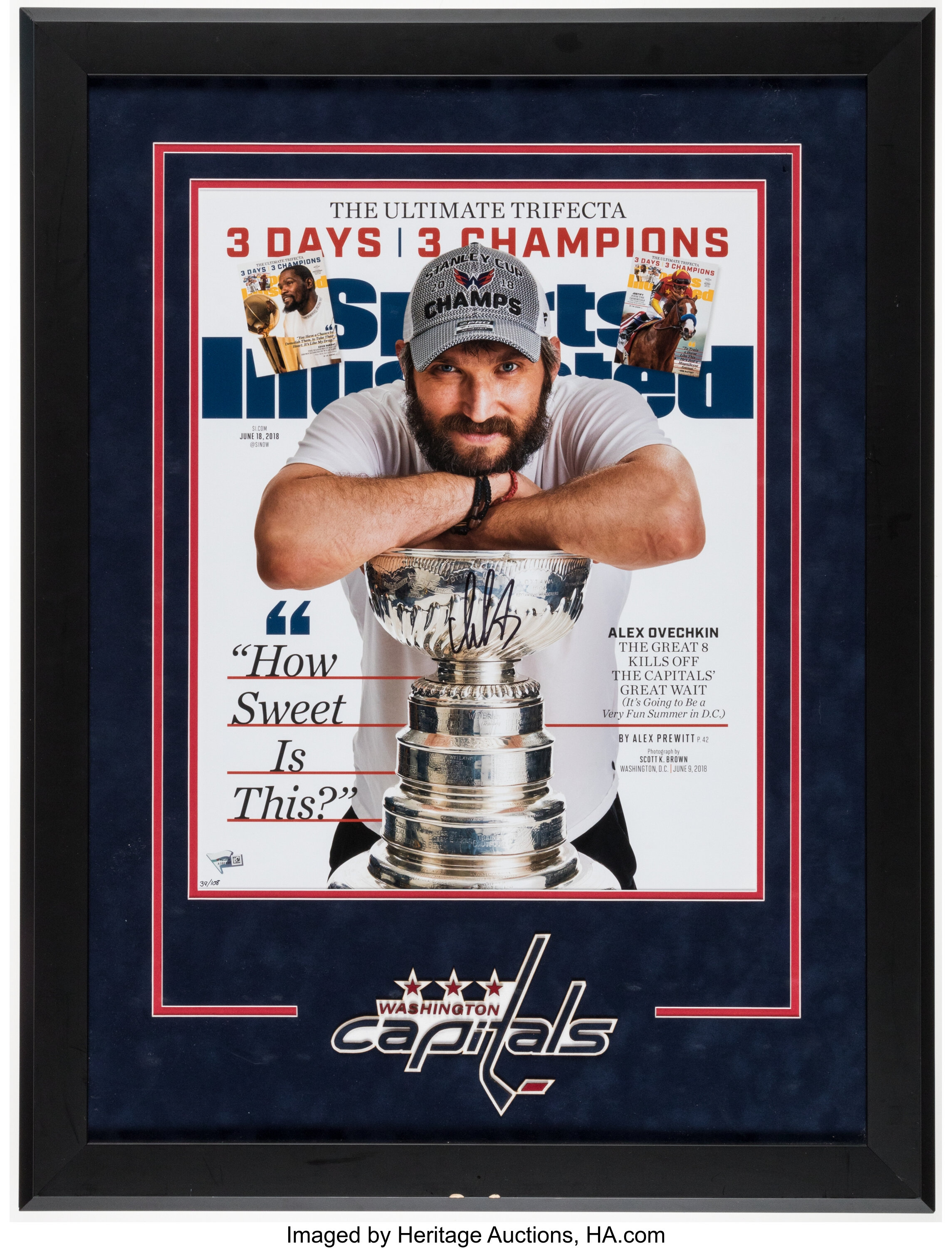 Alexander Ovechkin Signed Oversized Sports Illustrated Cover | Lot ...