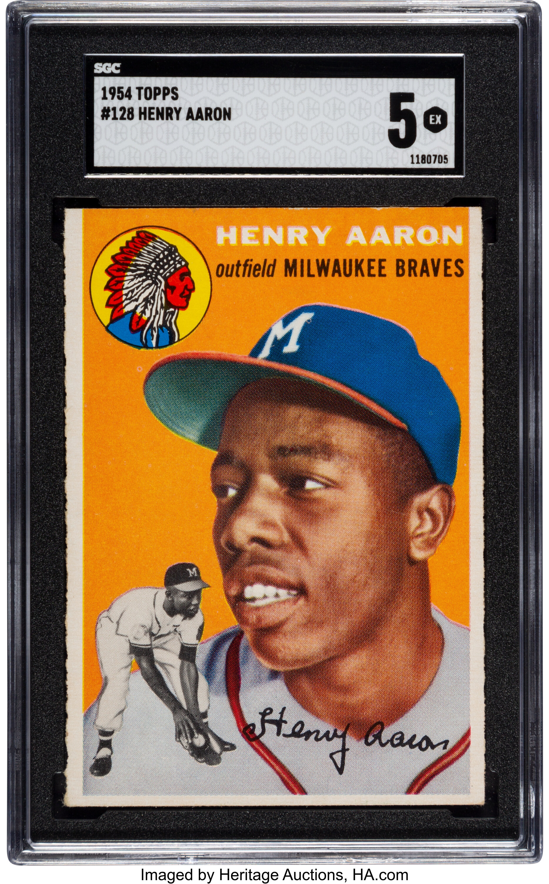 1954 Topps Hank Aaron #128 SGC EX 5.... Baseball Cards Singles | Lot ...