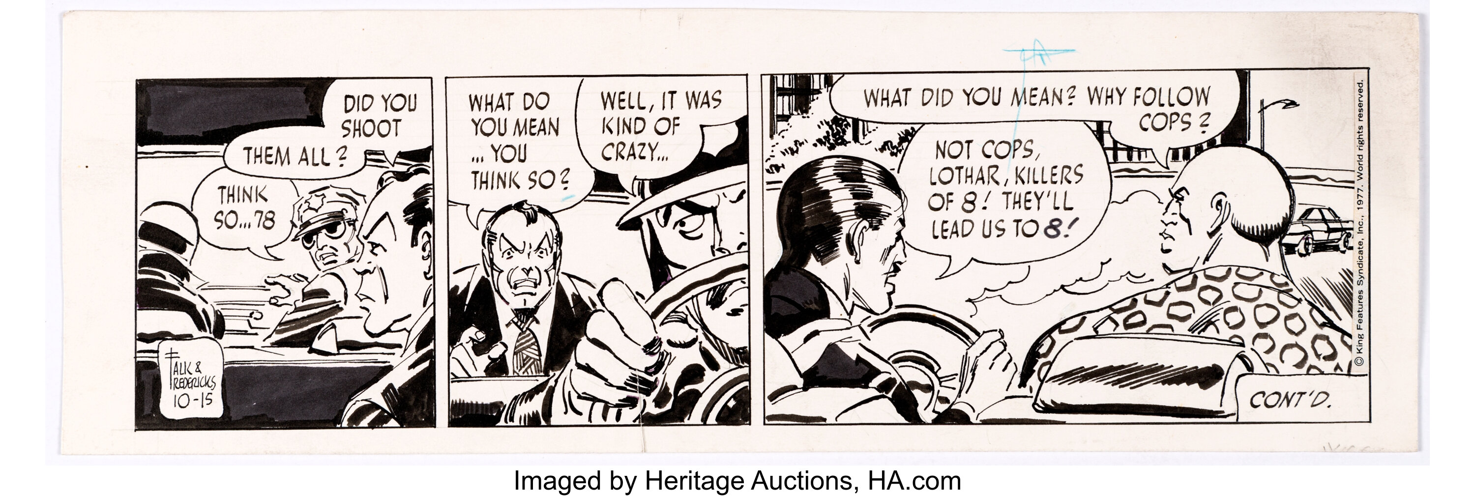 Fred Fredericks Mandrake the Magician Daily Comic Strip Original | Lot ...