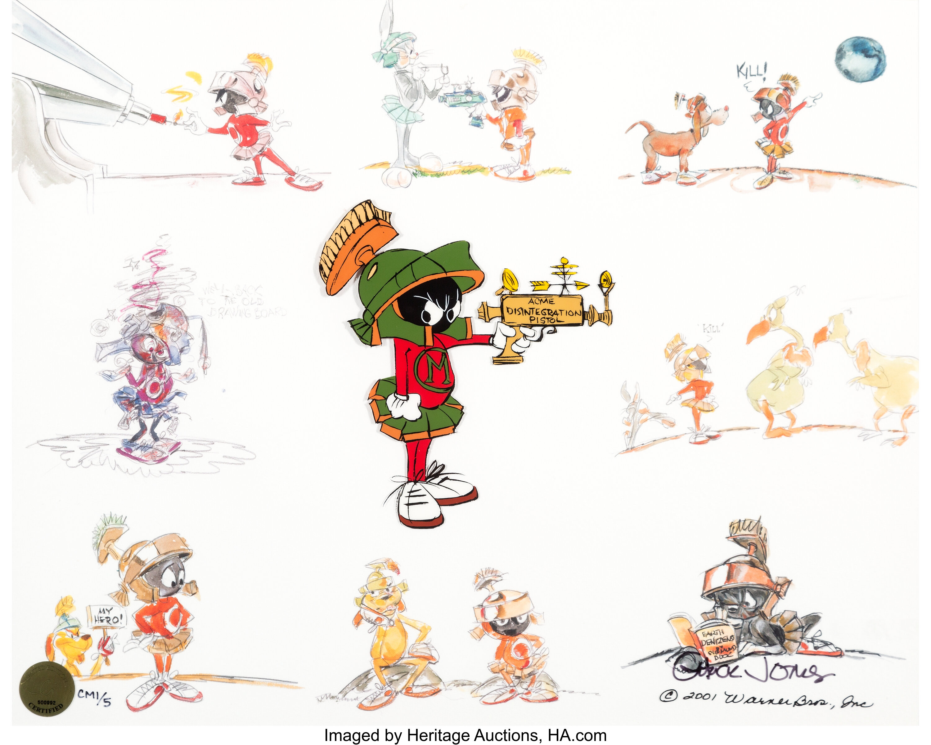 Chuck Jones' Marvin Martian Limited Edition Cel (Warner Brothers, | Lot ...