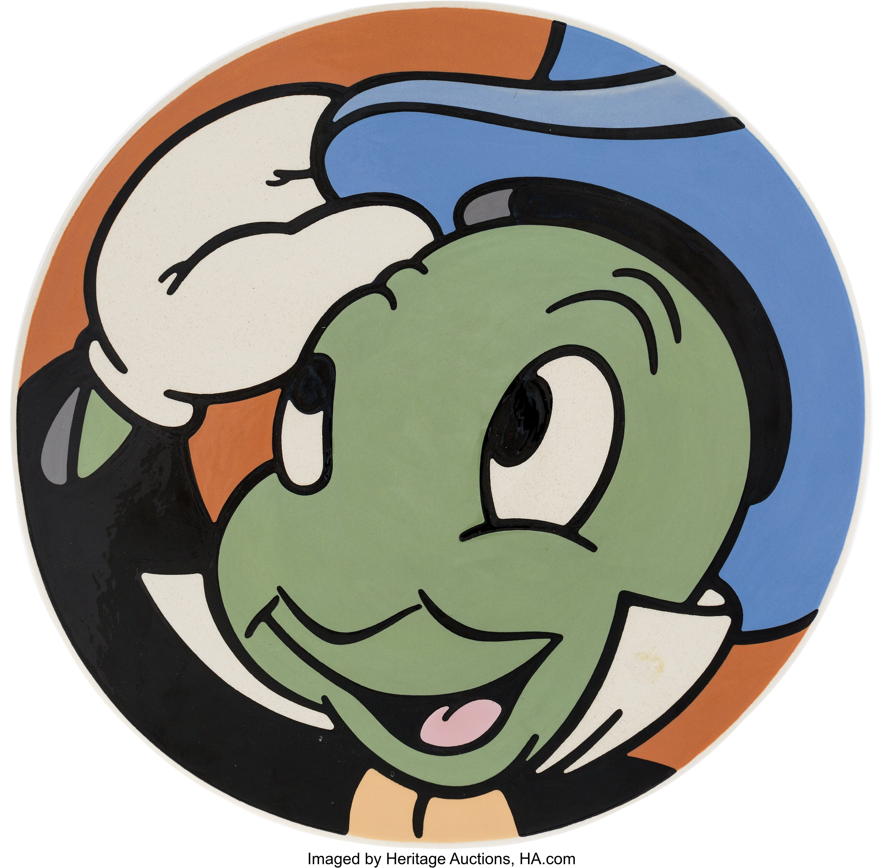 Jiminy Cricket Limited Edition Ceramic Charger Bowl Signed by | Lot ...